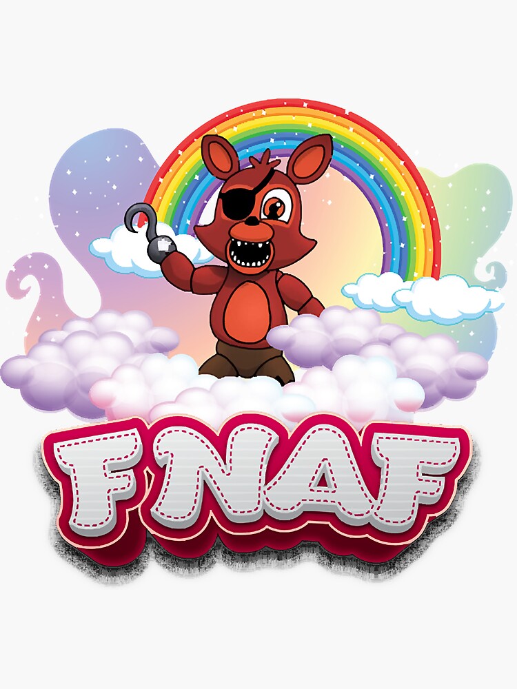 "Cloudy Rainbow FNAF Adventure Foxy " Sticker for Sale by odakinstle44 ...