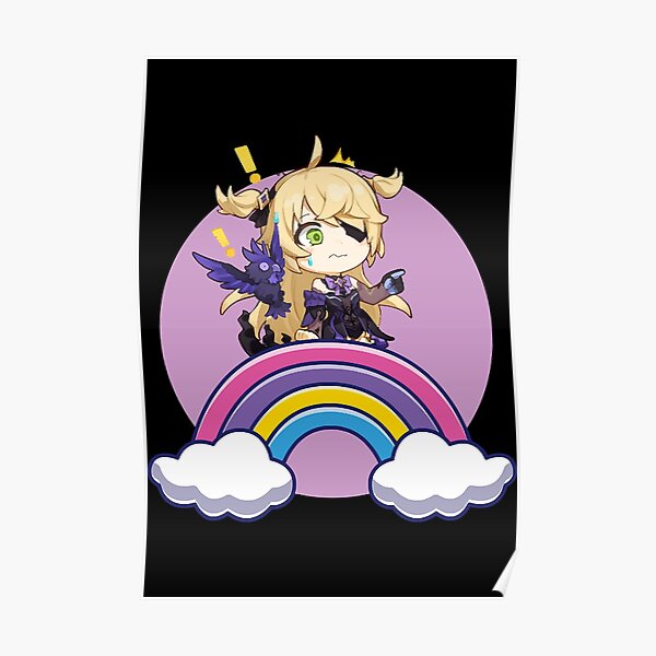 "Genshin Impact Chibi Fischl " Poster by odakinstle44 | Redbubble