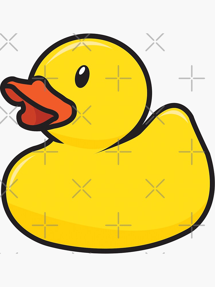 "Rubber Duck in Pastel Pink" Sticker for Sale by threeblackdots | Redbubble