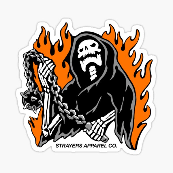 "Scary Skelly " Sticker for Sale by STRAYERS | Redbubble