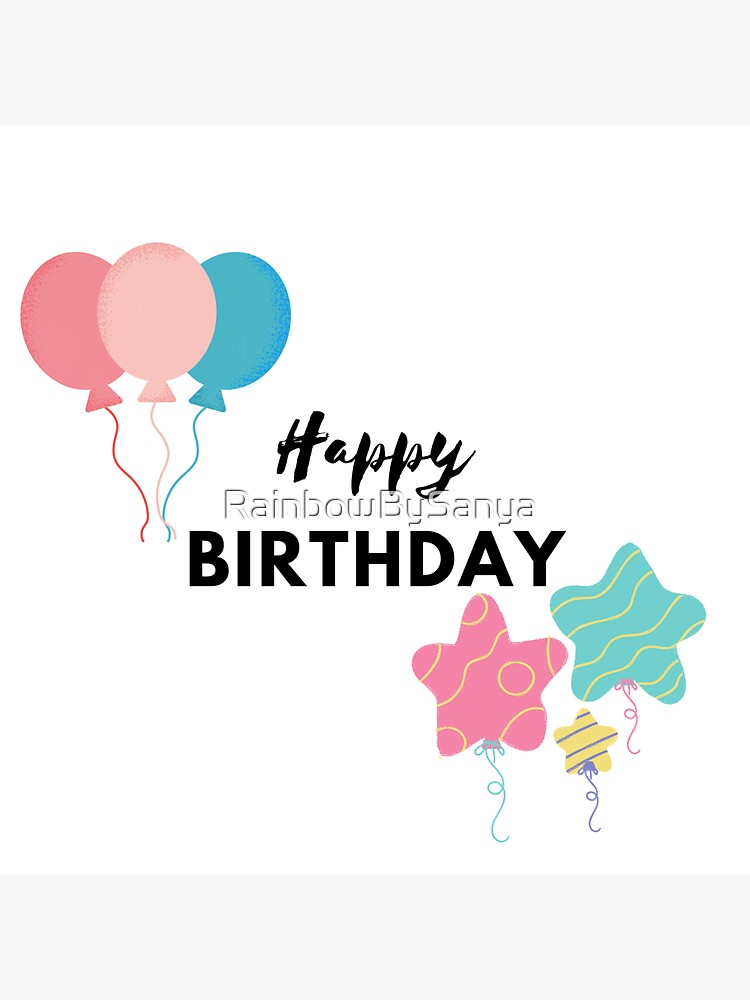 "Happy Birthday sticker" Sticker for Sale by RainbowBySanya | Redbubble