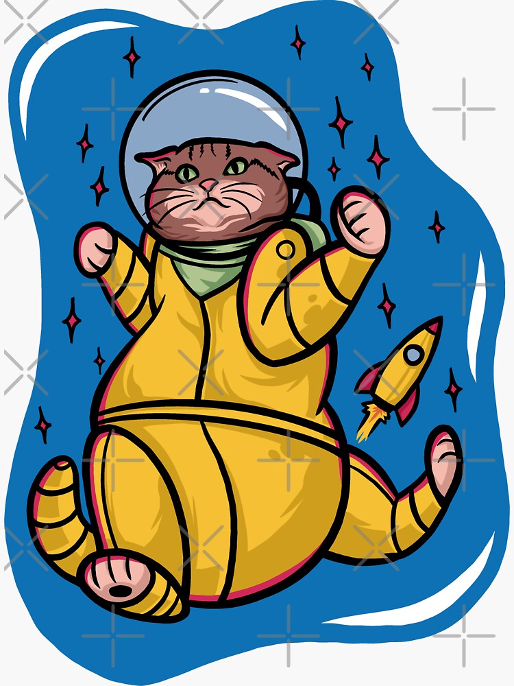 "Astrocat" Sticker for Sale by rafand23 | Redbubble