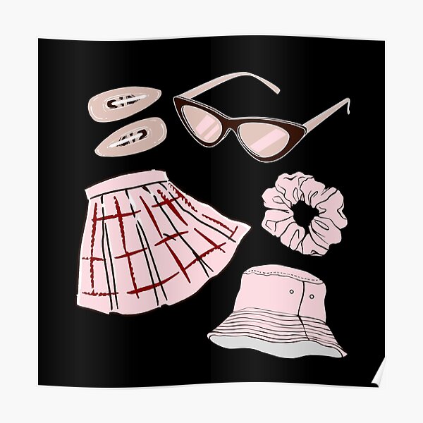 "Egirl Essentials" Poster for Sale by syarifahrasul | Redbubble
