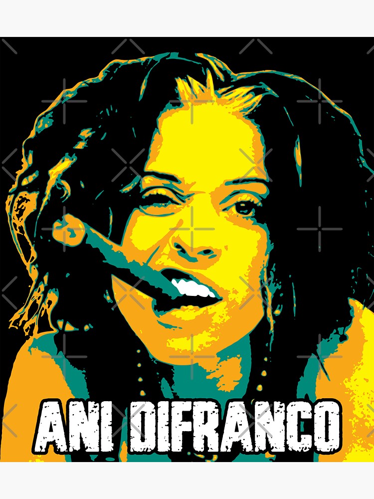 "Ani DiFranco. Angela Maria. American singer-songwriter v4" Sticker for ...