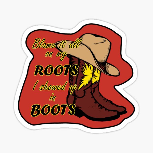 "Blame it all on my roots" Sticker for Sale by KixsCrafts | Redbubble
