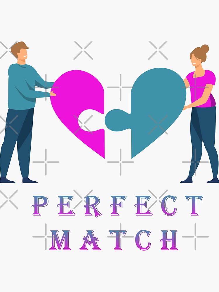"Woman and Man, Perfect Match" Sticker for Sale by DGFashion | Redbubble