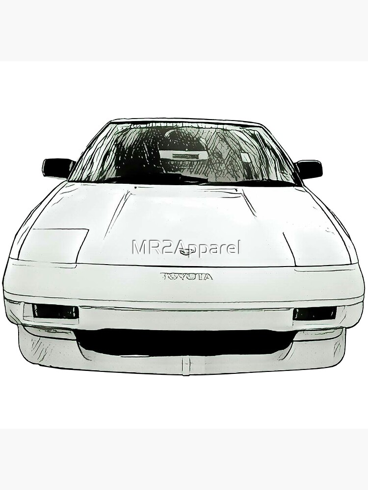 "AW11 Toyota MR2 Front Sketch" Framed Art Print for Sale by MR2Apparel ...