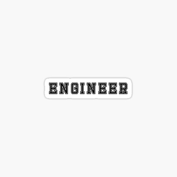 "Engineer Typography - Occupation" Sticker for Sale by gambarin-art ...