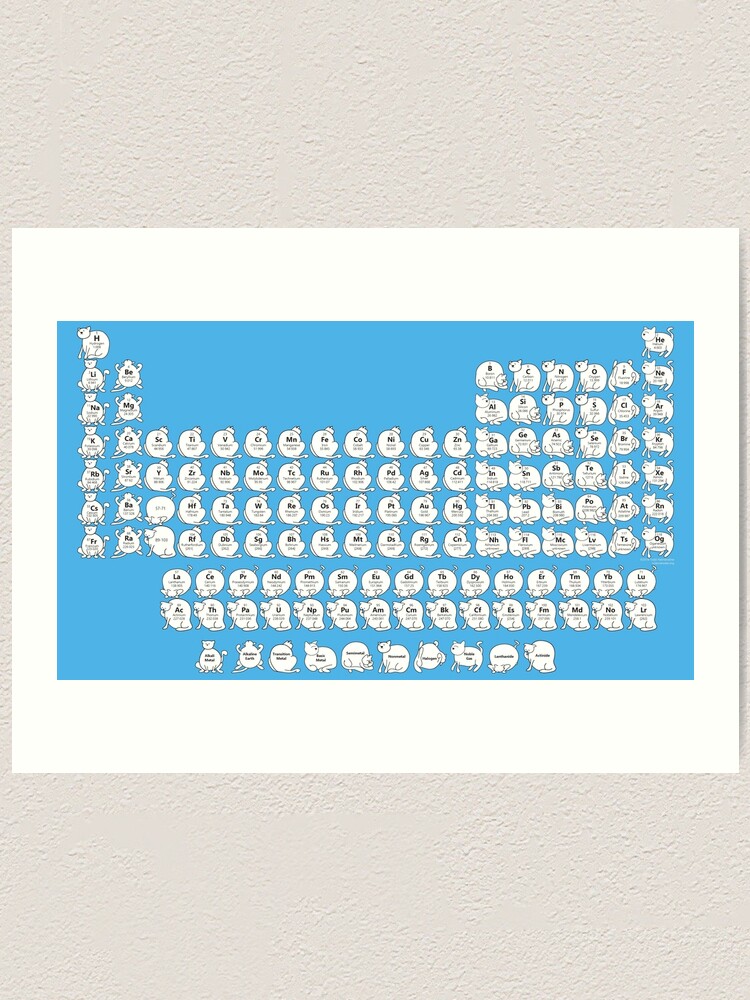 "Cat Periodic Table" Art Print for Sale by sciencenotes | Redbubble