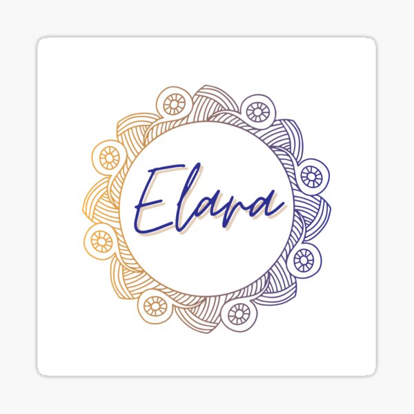 "Elara Cutie Name Tag" Sticker for Sale by MsK28 | Redbubble