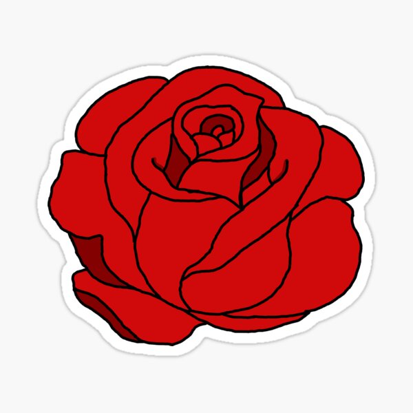 "Rose" Sticker by White-Wave | Redbubble