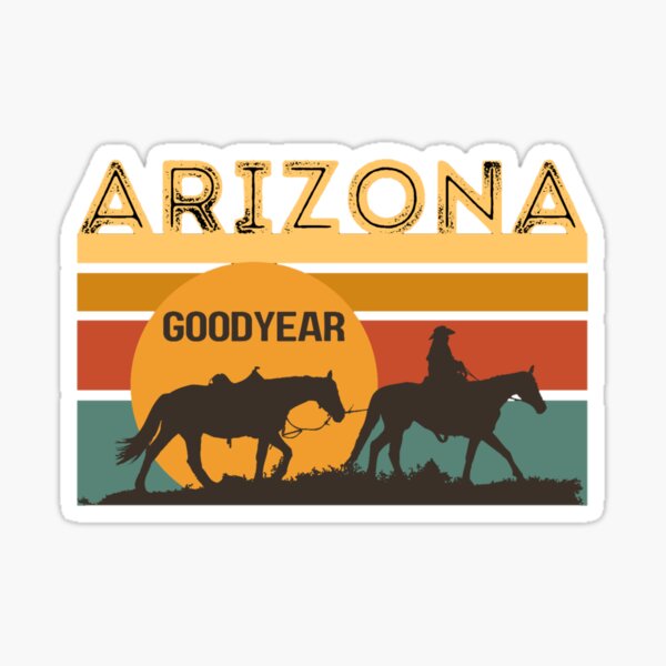 "Goodyear Arizona retro vintage sunset" Sticker for Sale by ...
