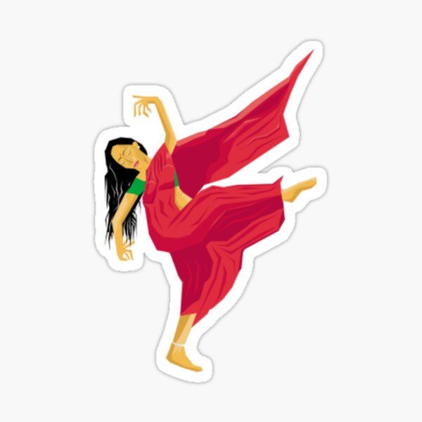 "Indian Dancing Girl" Sticker for Sale by DreamBigShirts | Redbubble