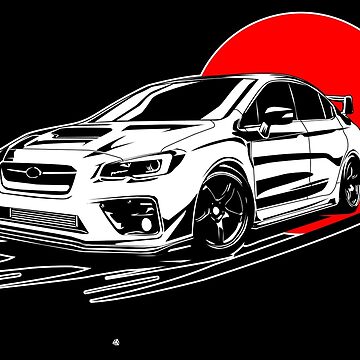 "WRX sti illustration vector art" Sticker for Sale by Rocket Shock ...