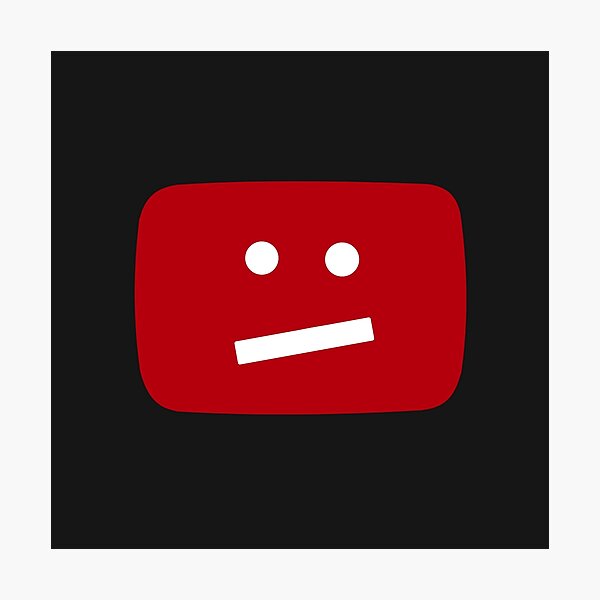 "YouTube :/ Face Logo" Photographic Print for Sale by AndroidWG | Redbubble
