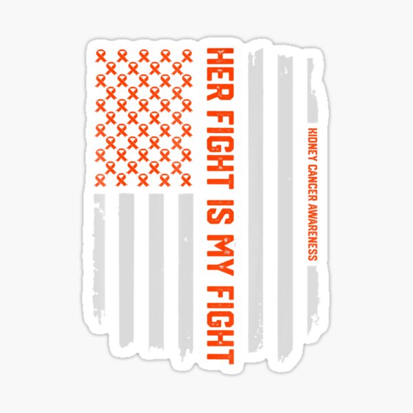 "American Flag Kidney Cancer Awareness" Sticker for Sale by HooverKayla ...