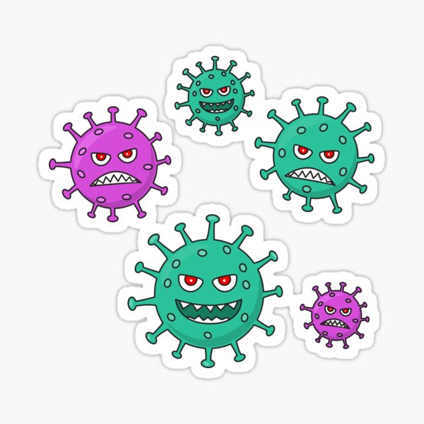 "Germs " Sticker for Sale by dody900 | Redbubble