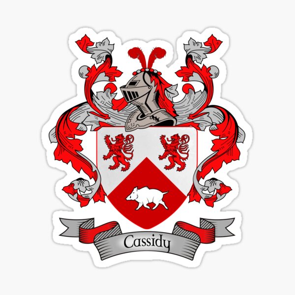 "Cassidy Coat of Arms | Cassidy Family Crest" Sticker for Sale by ...