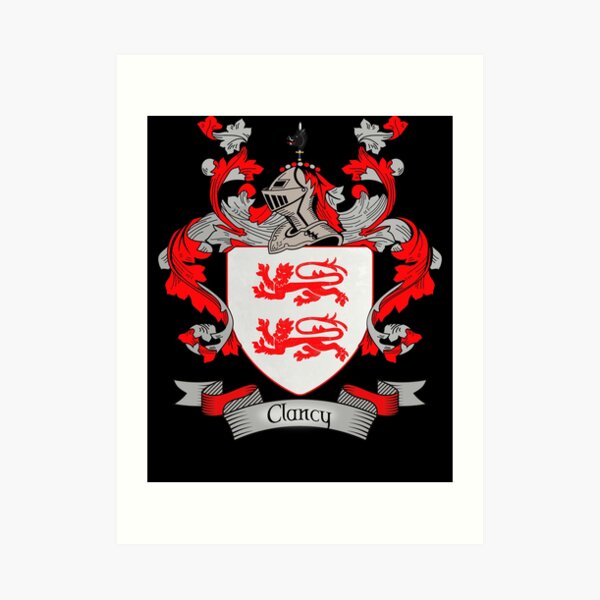 "Clancy Coat of Arms | Clancy Family Crest" Art Print by chuppys ...