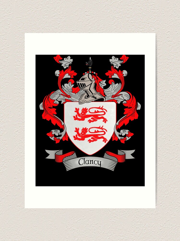 "Clancy Coat of Arms | Clancy Family Crest" Art Print by chuppys ...