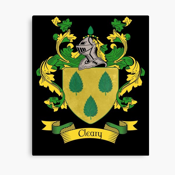 "Cleary Coat of Arms | Cleary Family Crest" Canvas Print for Sale by ...