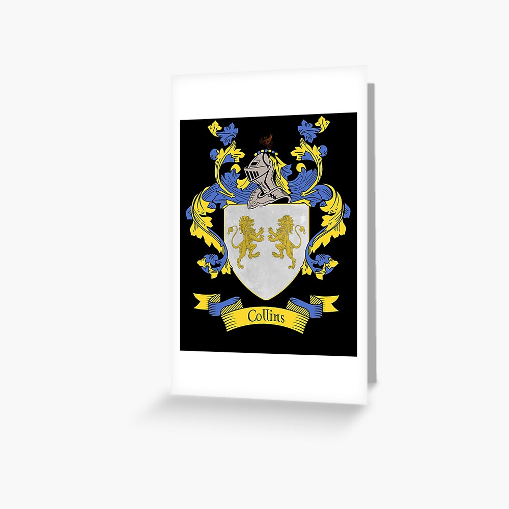 "Collins Coat of Arms | Collins Family Crest" Greeting Card by chuppys ...