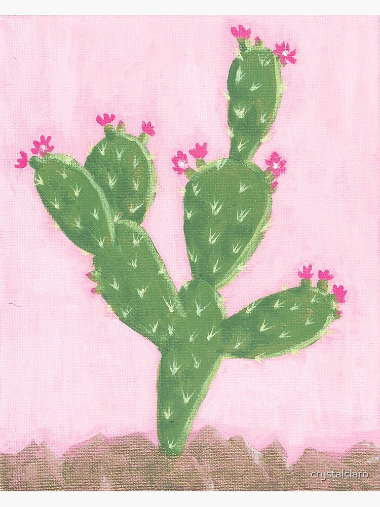 "nopales contra el cielo rosa" Poster by crystalclaro | Redbubble