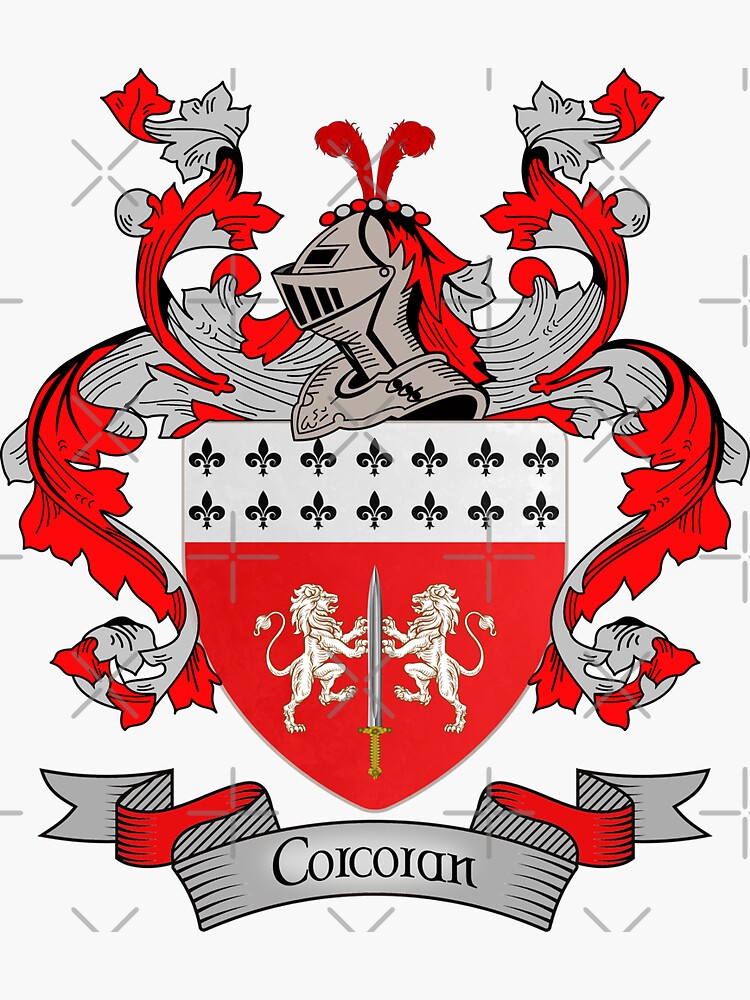 "Corcoran Coat of Arms | Corcoran Family Crest" Sticker for Sale by ...