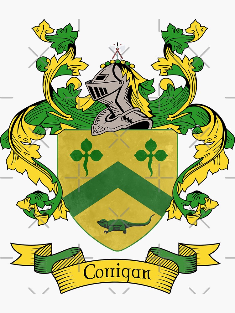 "Corrigan Coat of Arms | Corrigan Family Crest" Sticker for Sale by ...