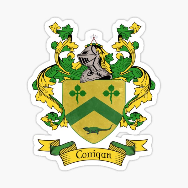 "Corrigan Coat of Arms | Corrigan Family Crest" Sticker for Sale by ...