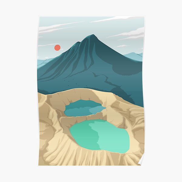 "Kelimutu Nasional Park - Indonesia" Poster for Sale by JENTZBOM-ART ...