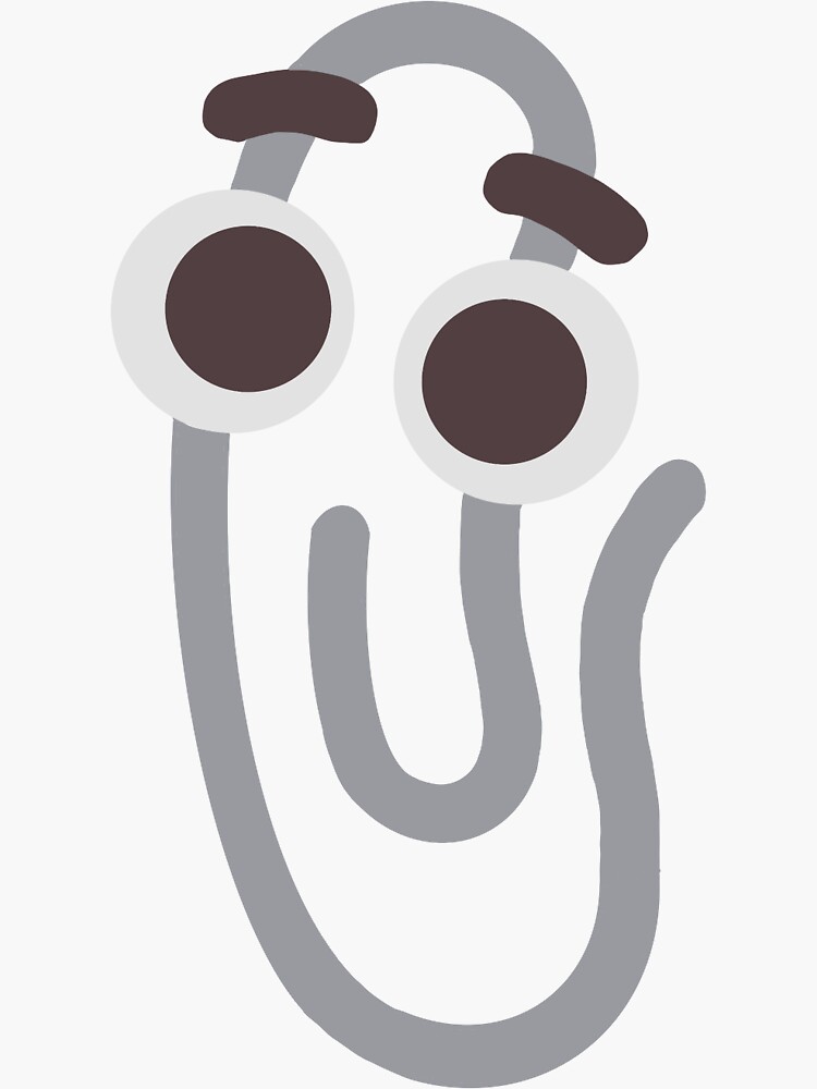 "Clippy Microsoft Assistant" Sticker for Sale by apsararb | Redbubble