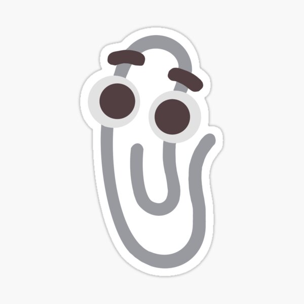"Clippy Microsoft Assistant" Sticker for Sale by apsararb | Redbubble