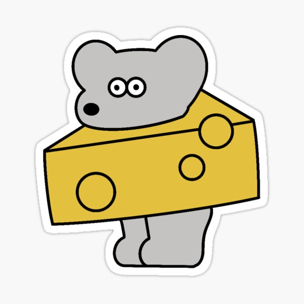 "Mouse Stuck" Sticker for Sale by yktv-kloi | Redbubble