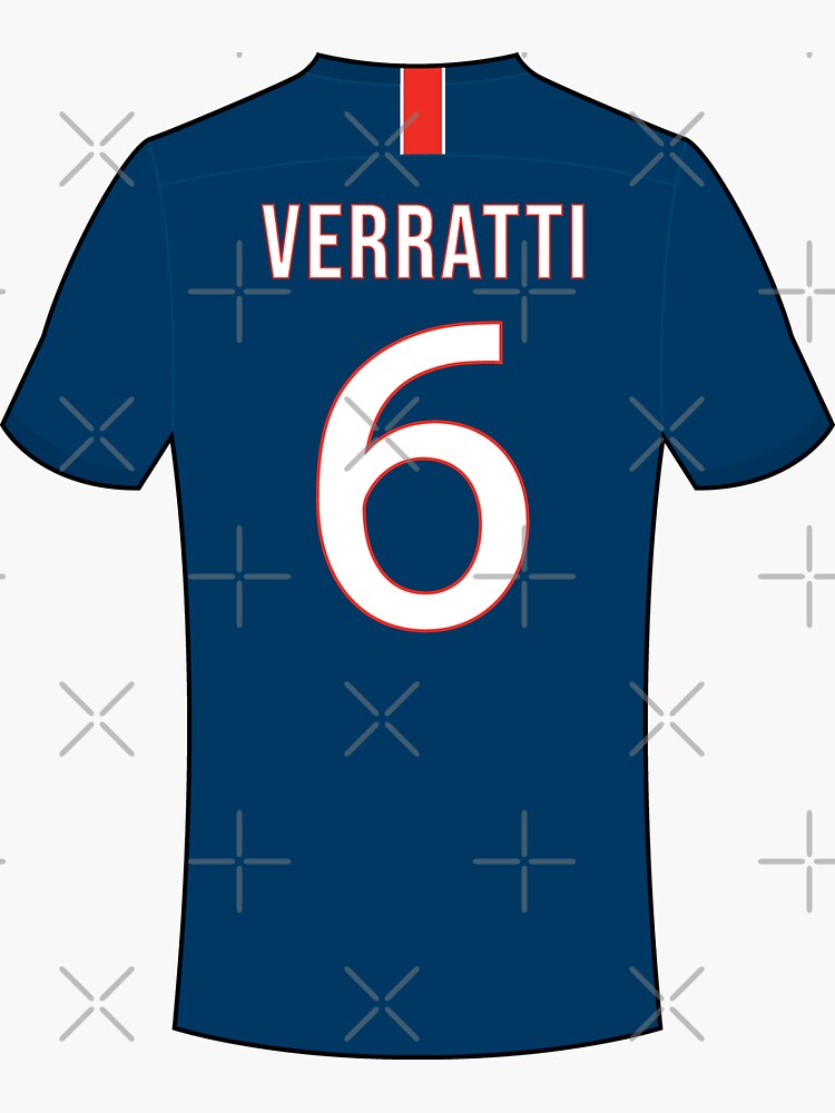 "Marco Verratti football jersey" Sticker by Justtrendytees | Redbubble