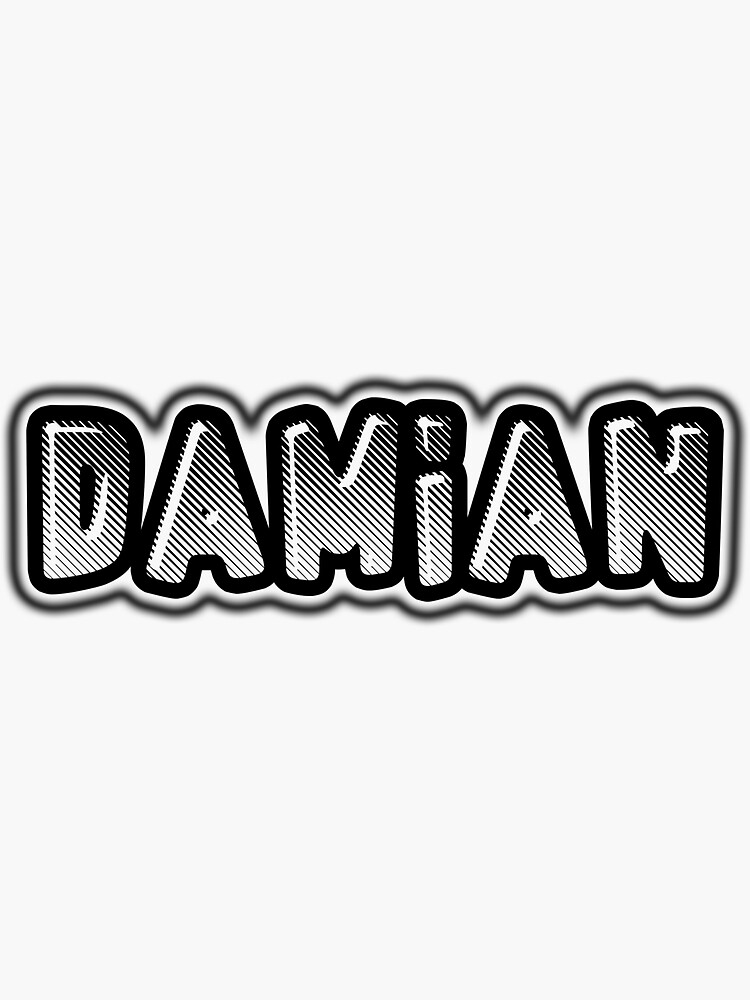 "DAMIAN" Sticker for Sale by cools-name | Redbubble
