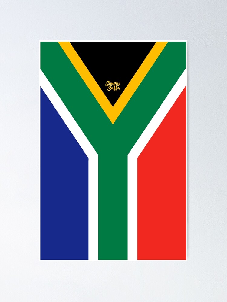 "Simply Saffa - South African Flag" Poster by ZA-ffer | Redbubble