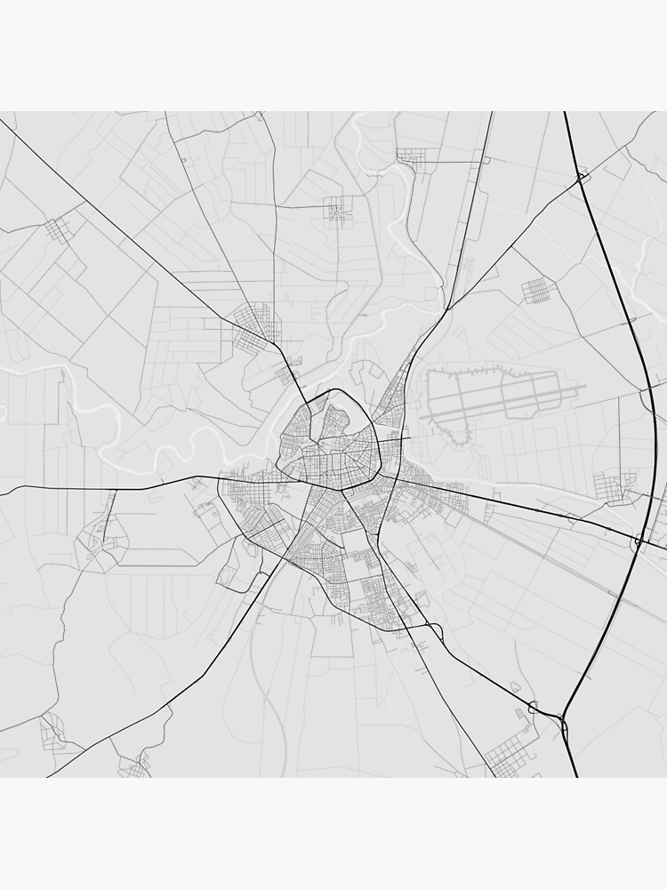 "Larissa, Greece Map. (Black on white)" Photographic Print for Sale by ...