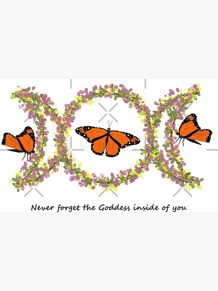 "Triple Moon Goddess Flowers Butterflies" Poster for Sale by ManzoCarey ...