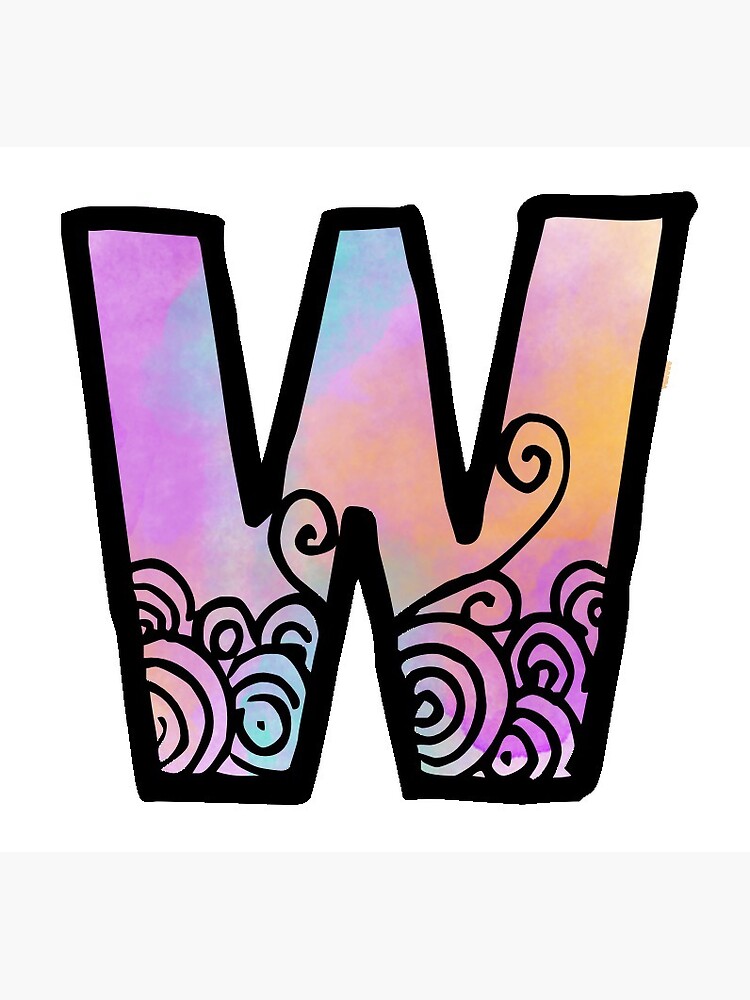 "Watercolor W" Sticker for Sale by ran98 | Redbubble