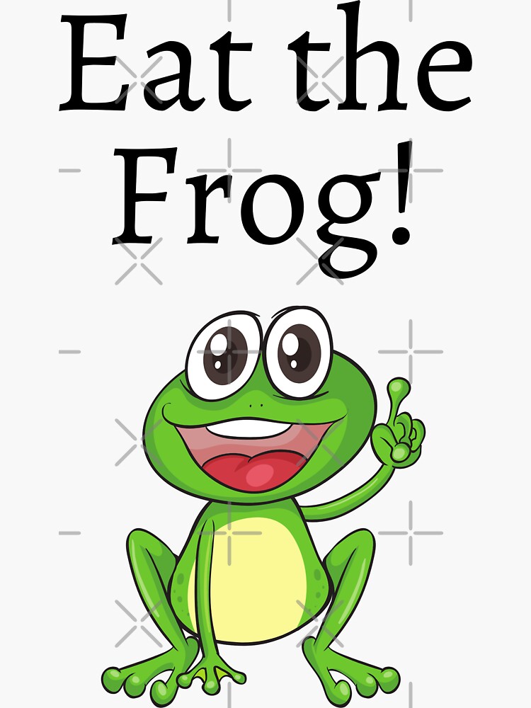"Eat the Frog motivational fun design" Sticker for Sale by Evartdesign ...