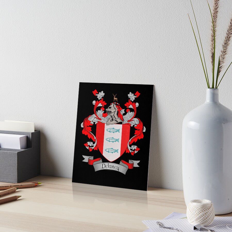 "Delaney Coat of Arms | Delaney Family Crest" Art Board Print for Sale ...