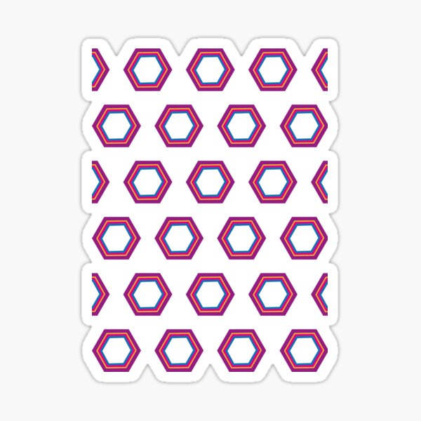 "70s Hex" Sticker for Sale by fairedesign | Redbubble