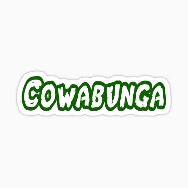 "cowabunga" Sticker for Sale by alyaST14 | Redbubble