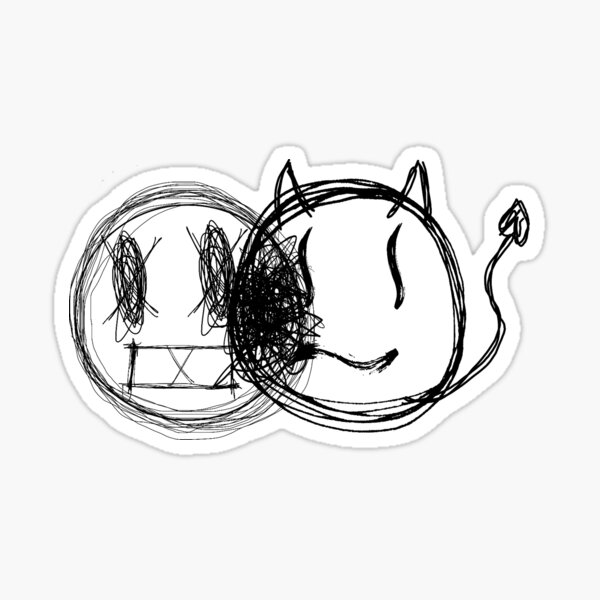 "Two Face" Sticker by ThackerDesign | Redbubble