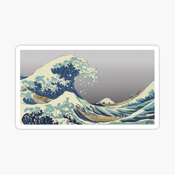 "Great Ocean Wave - Japanese Tsunami T-shirt " Sticker for Sale by ...