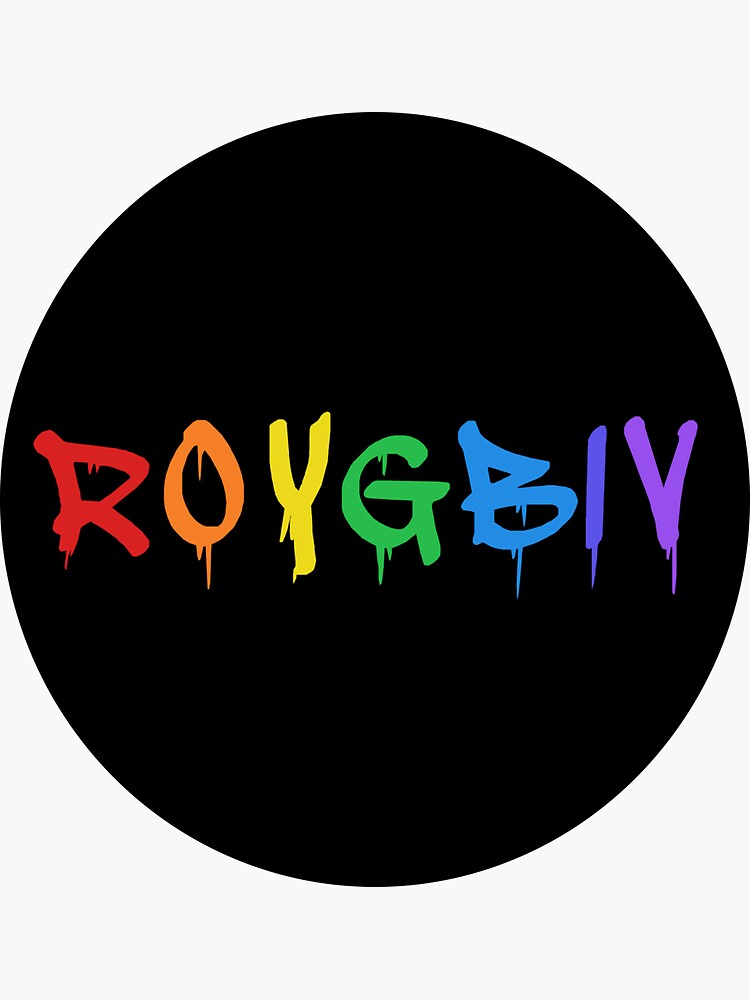 "ROYGBIV Dripping Paint Rainbow Colors" Sticker for Sale by StudioTina ...