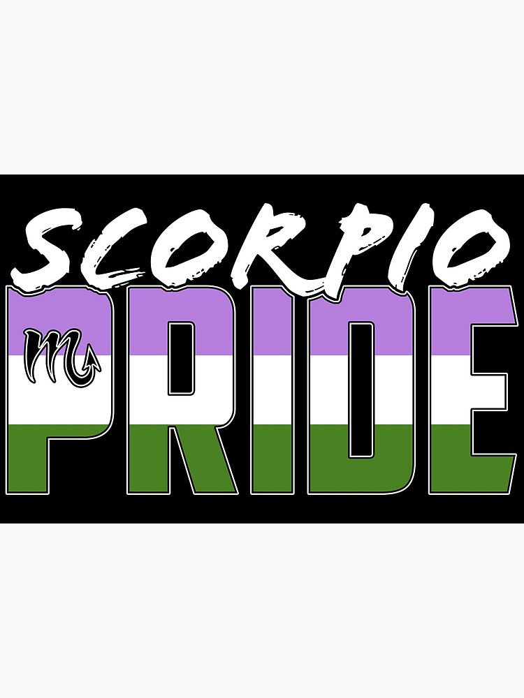 Scorpio Genderqueer Pride Flag Zodiac Sign Art Print For Sale By