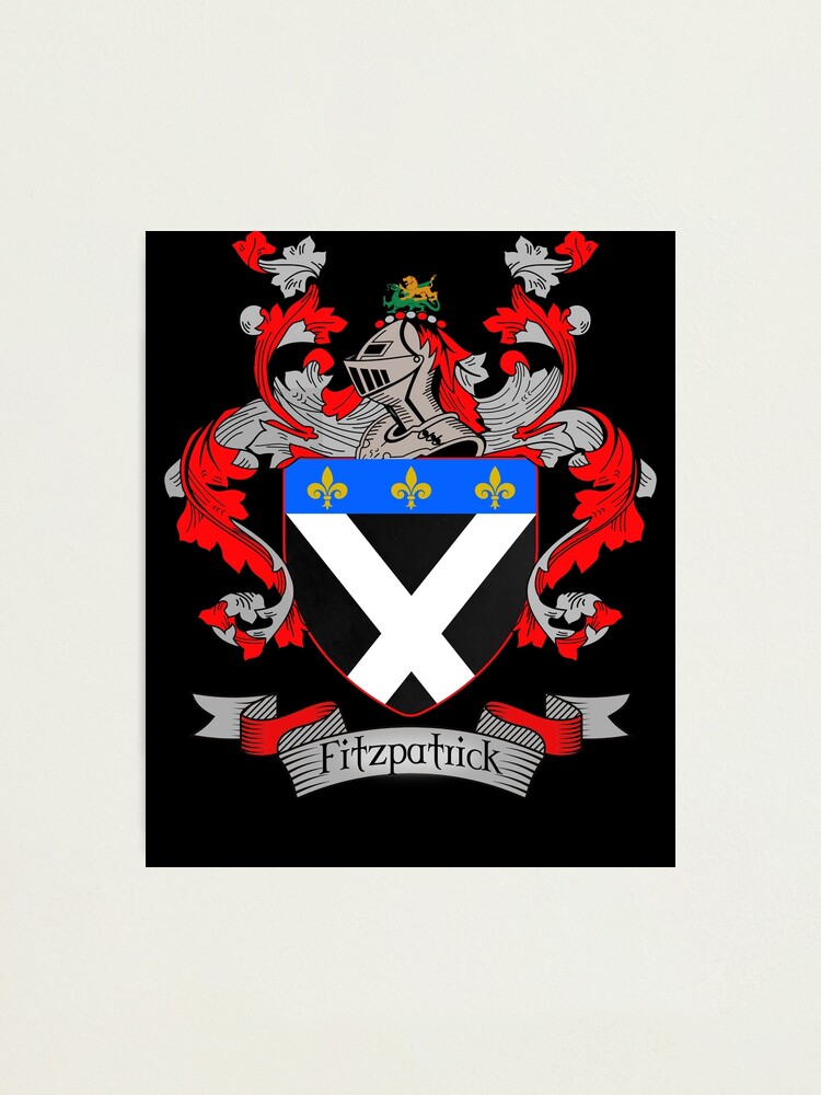 "Fitzpatrick Coat of Arms Fitzpatrick Family Crest" Photographic Print ...