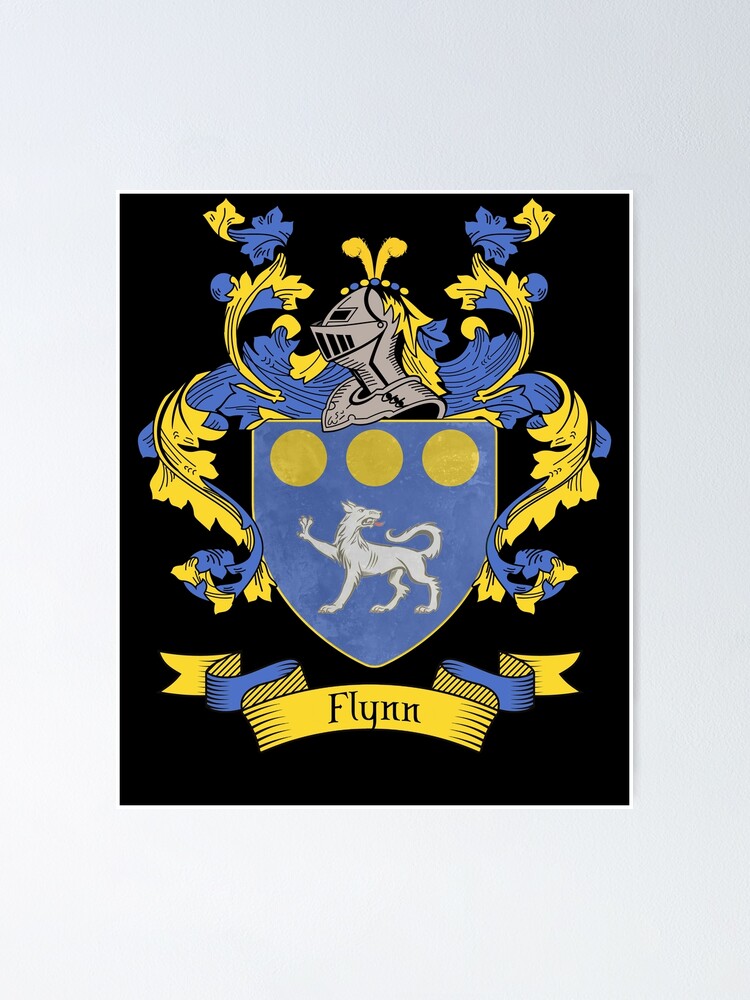 "Flynn Coat of Arms | Flynn Family Crest" Poster for Sale by chuppys ...